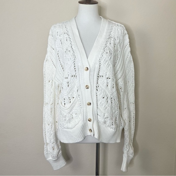 Sundance | Sweaters | Sundance Aveline Warm White Cotton Button Down ...